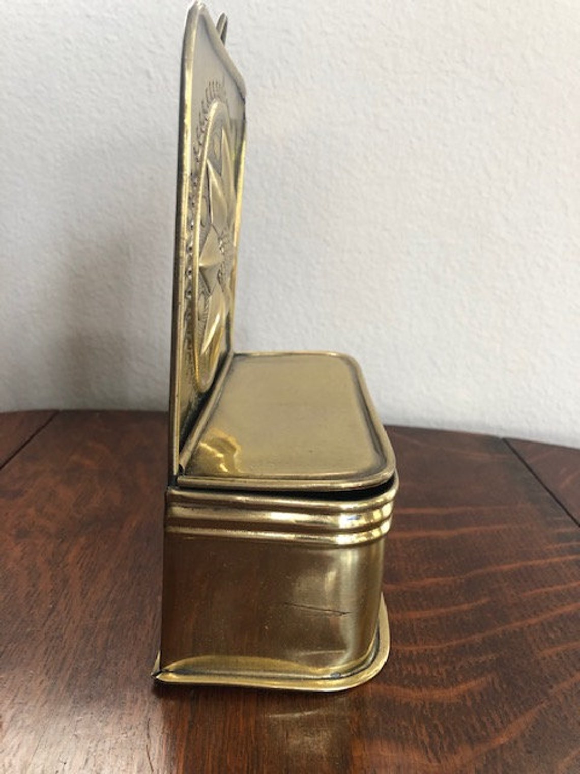 Antique Brass Wall Hanging Match Box Circa 1800 Sun or | Etsy