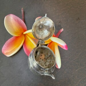 Vintage Sterling Silver Tea Pot Tea Strainer, Infuser, Steeper, Marked ...