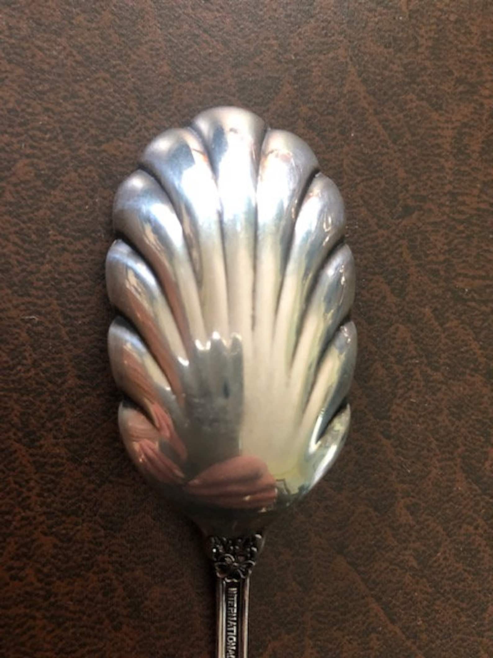 Vintage Sterling Silver Sugar Shell, Wild Rose Pattern Spoon ...