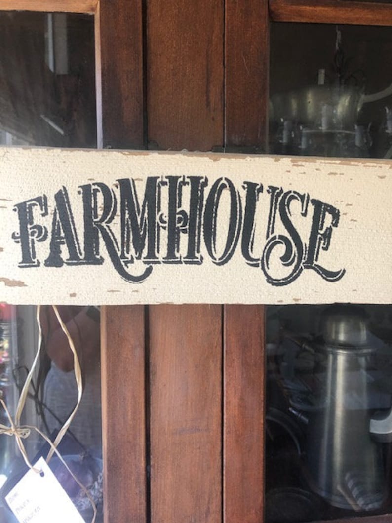 Rustic Chippy Paint Farmhouse Sign Made from Salvaged | Etsy