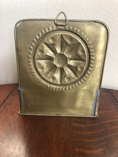 Antique Brass Wall Hanging Match Box Circa 1800 Sun or | Etsy