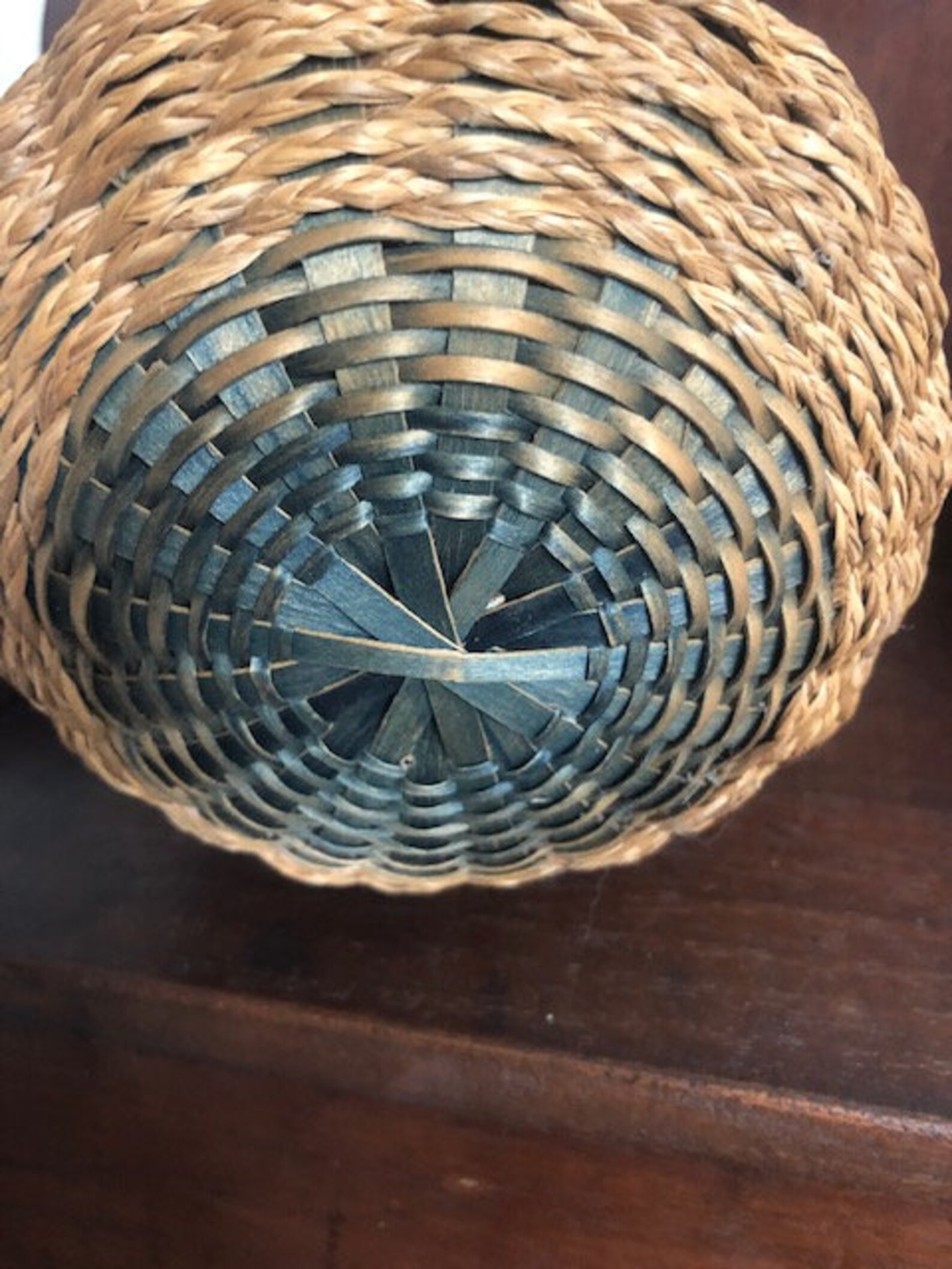 Vintage Handmade Native American Sweet Grass Basket With - Etsy