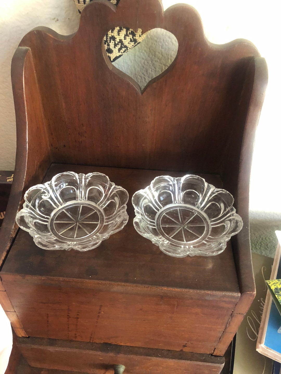 Antique EAPG Glass Dishes, Antique Depression Glass Cup Plates - Etsy