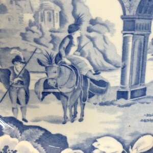 Antique Clews Staffordshire Romantic Ruins Blue Transferware Plate - Etsy