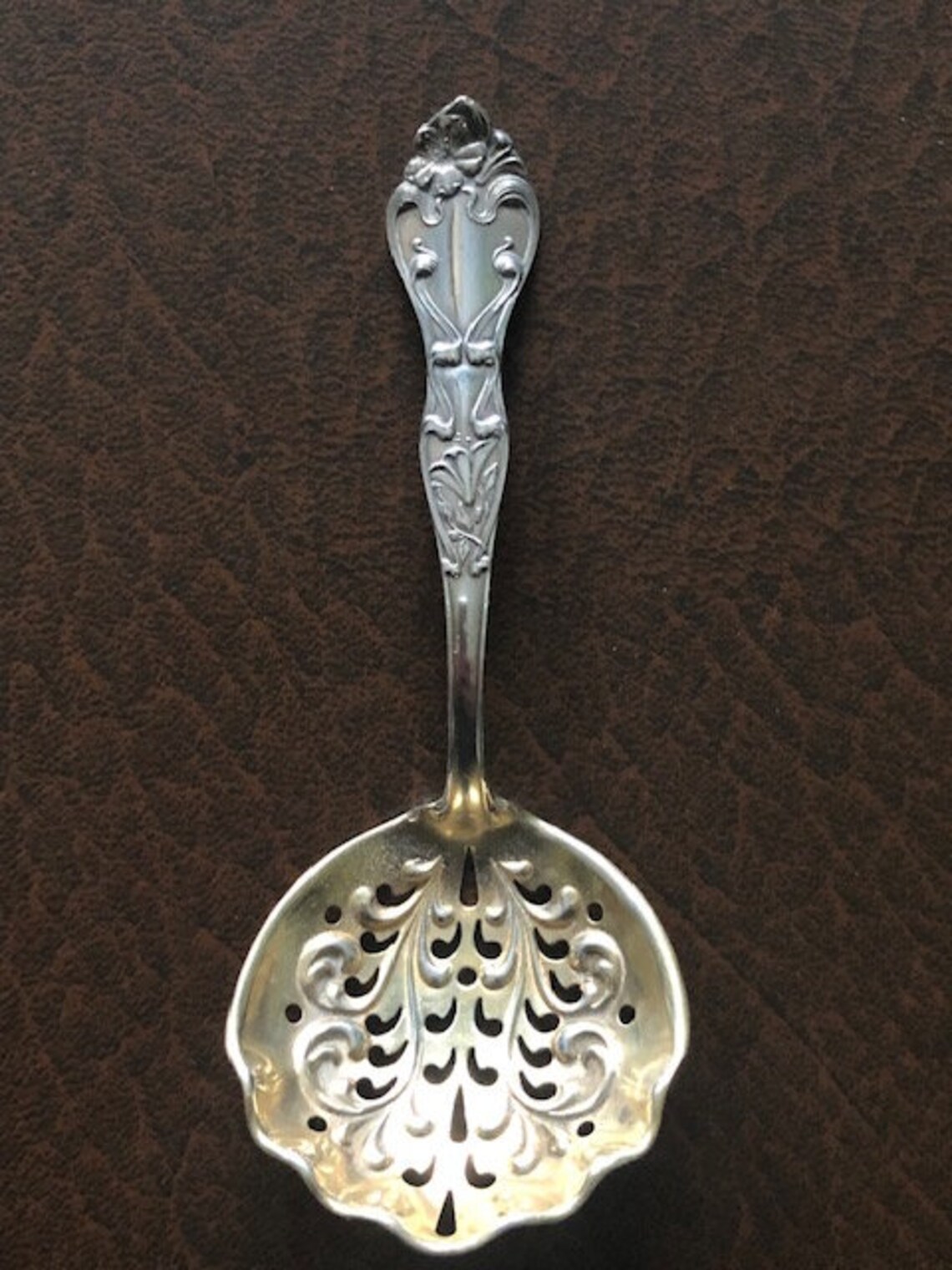 Sterling Silver Into or Bon Bon Spoon, Marked STERLING AT 1902, Iris ...