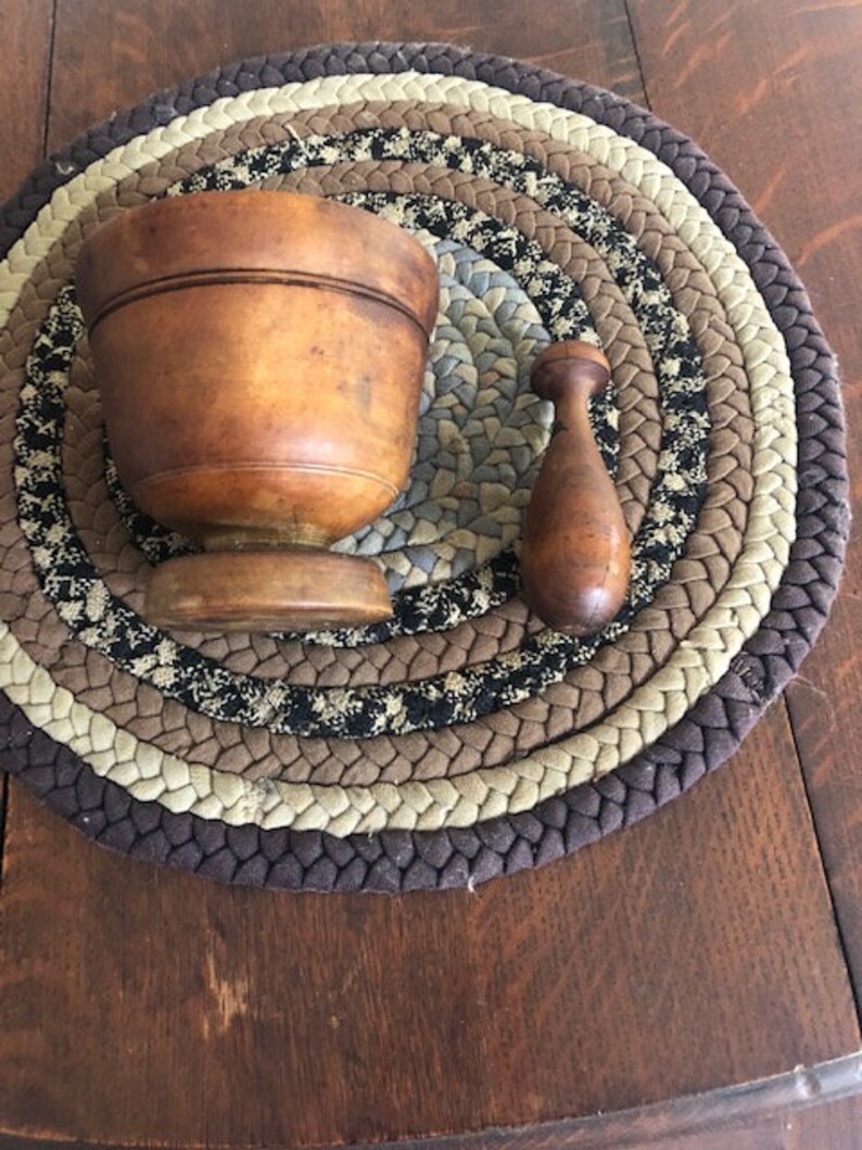 Antique Primitive Turned Wood Mortar and Pestle Treenware - Etsy