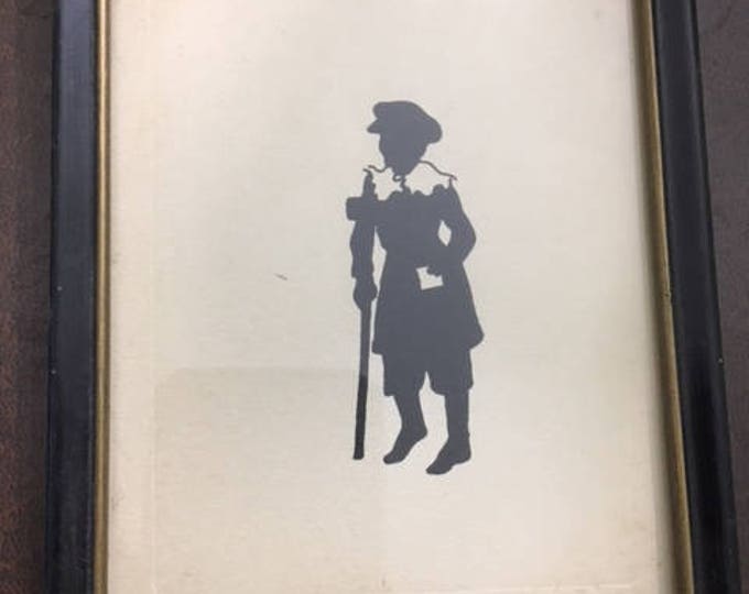Old Tiny Tim Silhouette, Framed by O'connell Bros. Stationers in ...