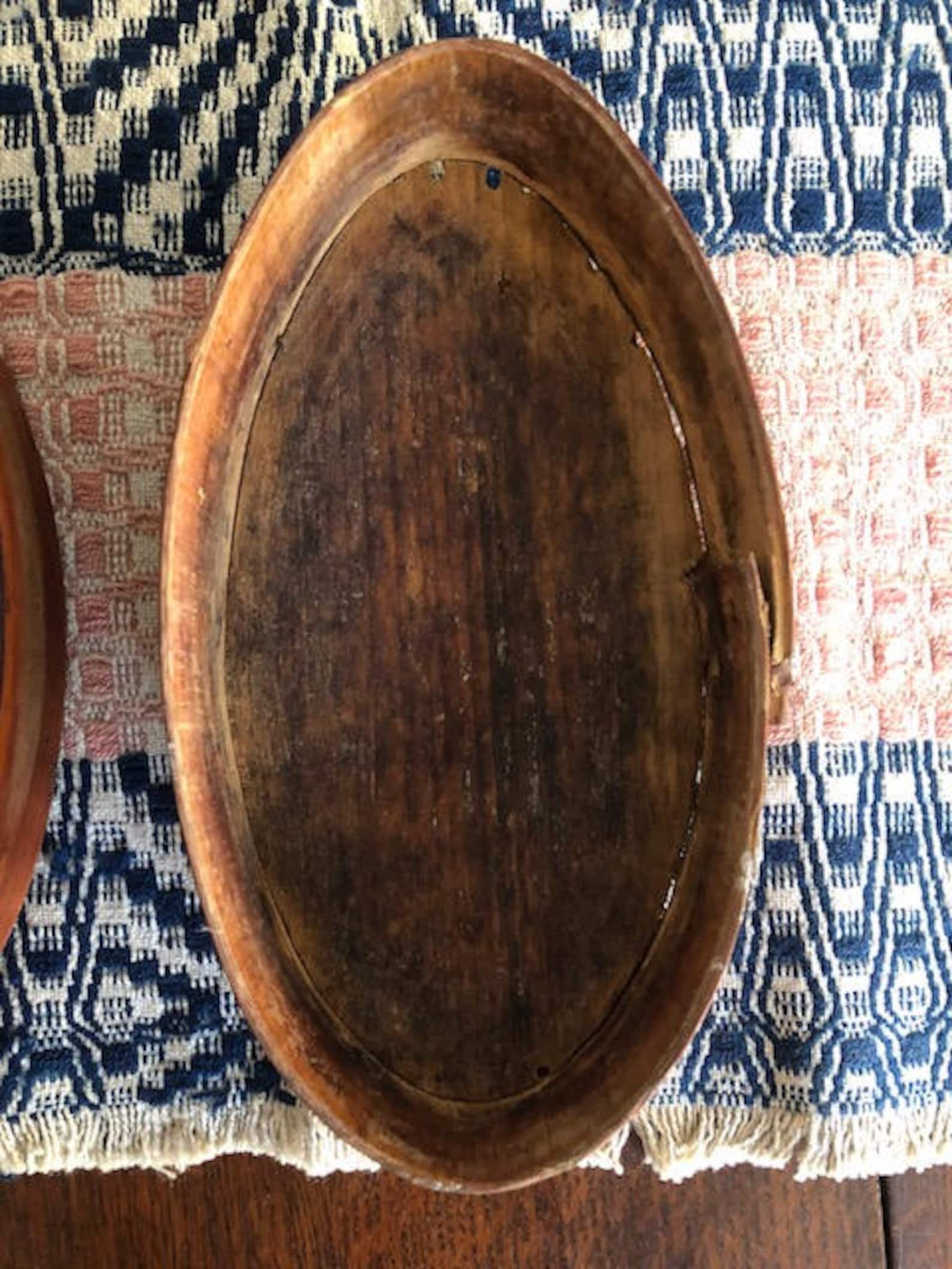 Antique Primitive Wood Butter Box Oval With Laced Fingers - Etsy