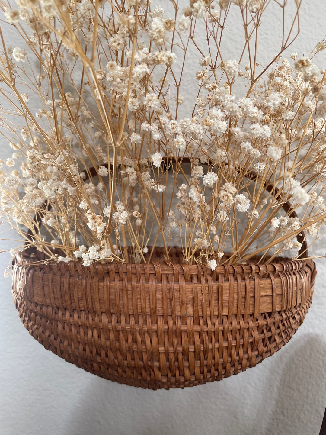 Vintage Handmade Native American Basket, Wall Basket, Half Basket ...