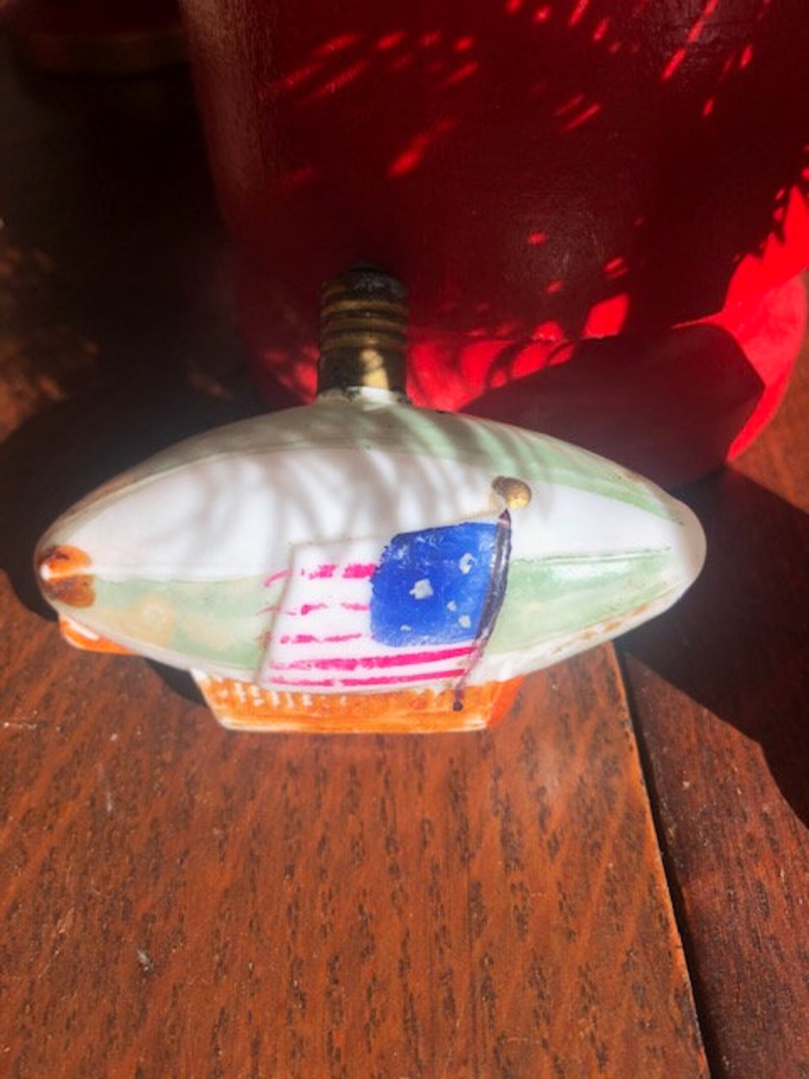 Vintage Zepplin Balloon With American Flag Figural Christmas | Etsy