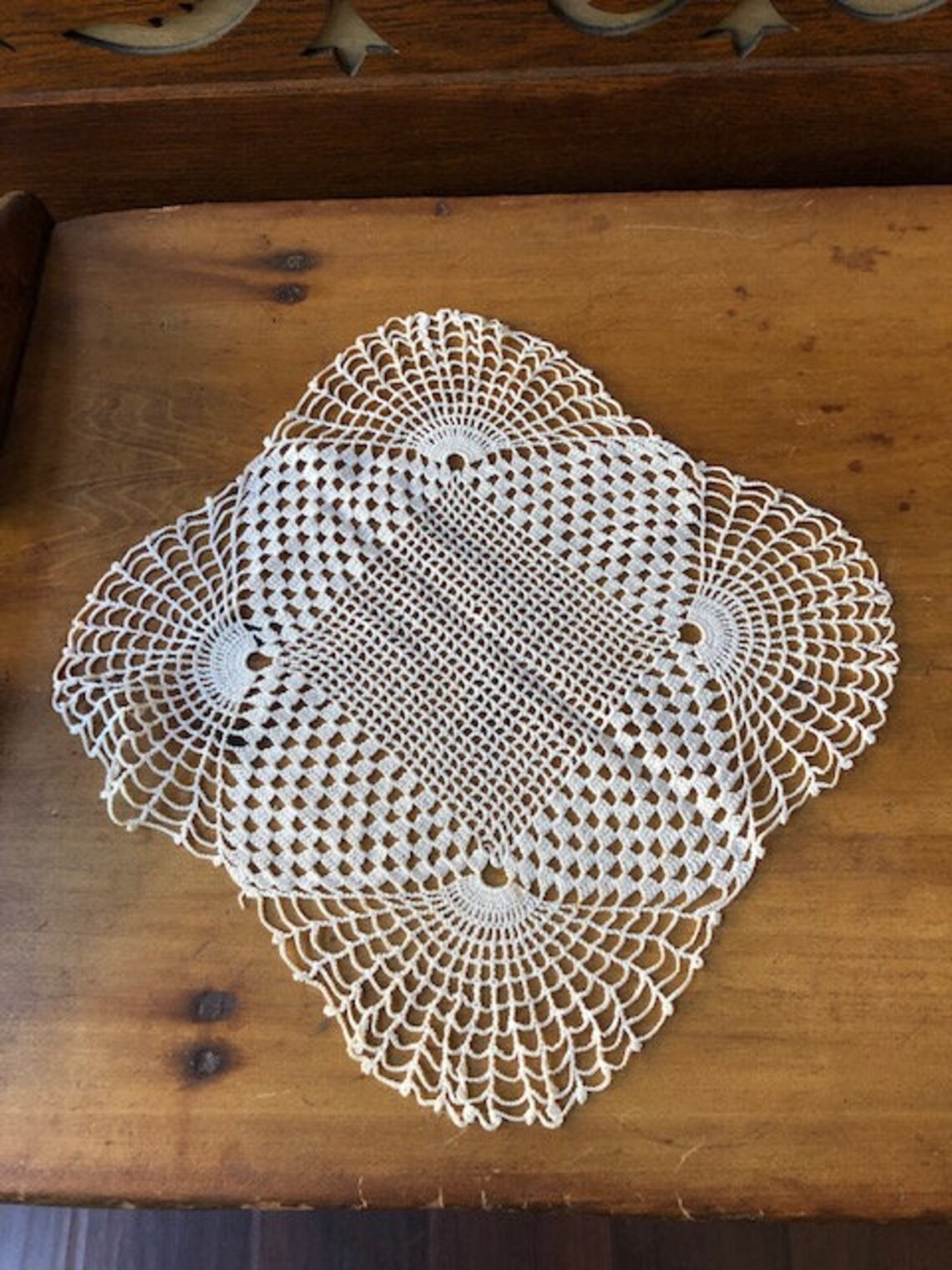 Vintage Handmade Doilies Two Beautiful Table Linens - Etsy