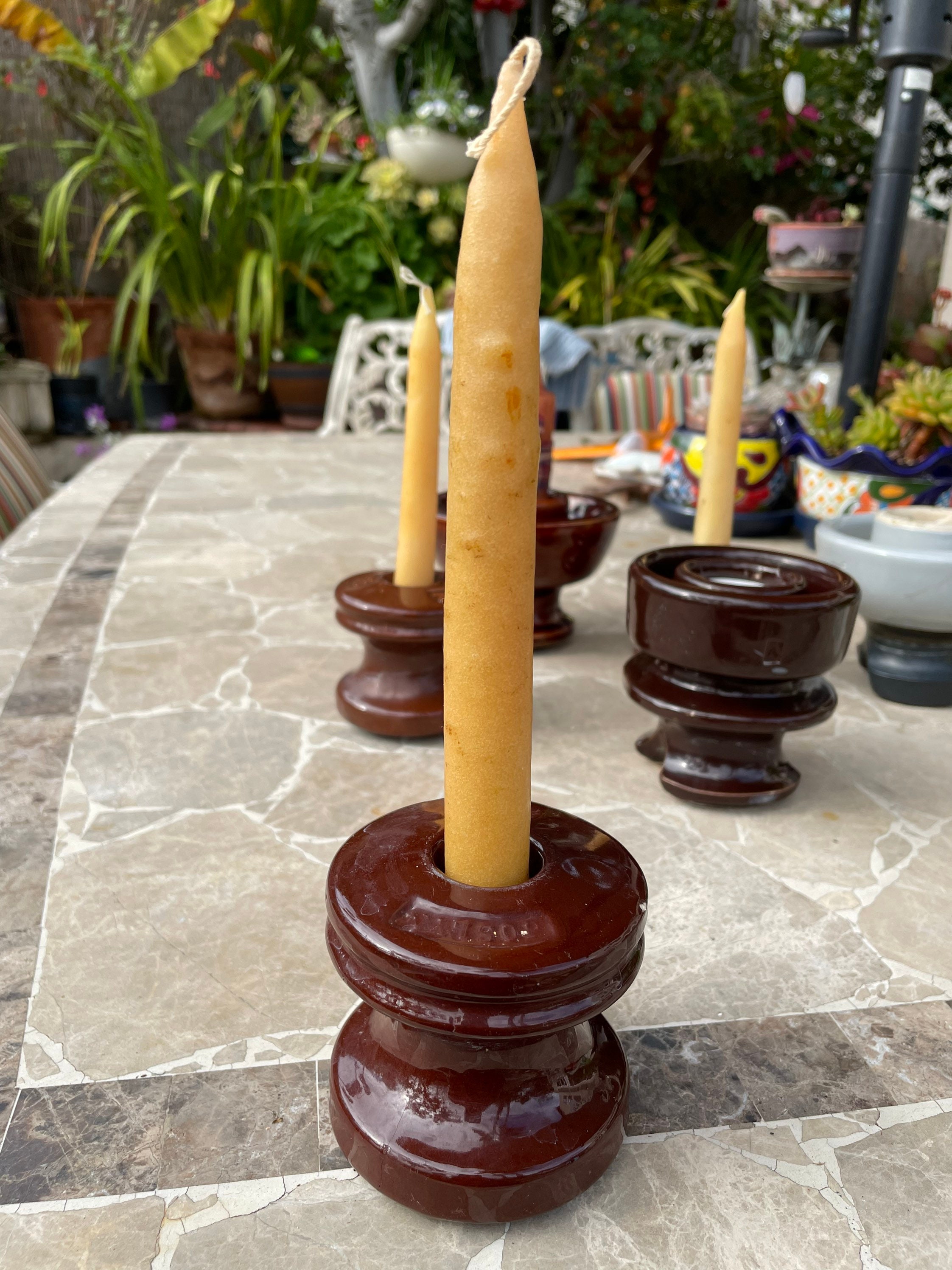 Vintage Brown Glazed Spool Joslyn Insulator, Approximately 3" Tall ...