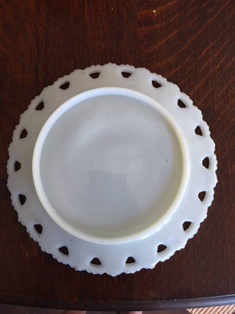 Victorian Era White Milk Glass Plate With Hen and Chicks "she Did ...