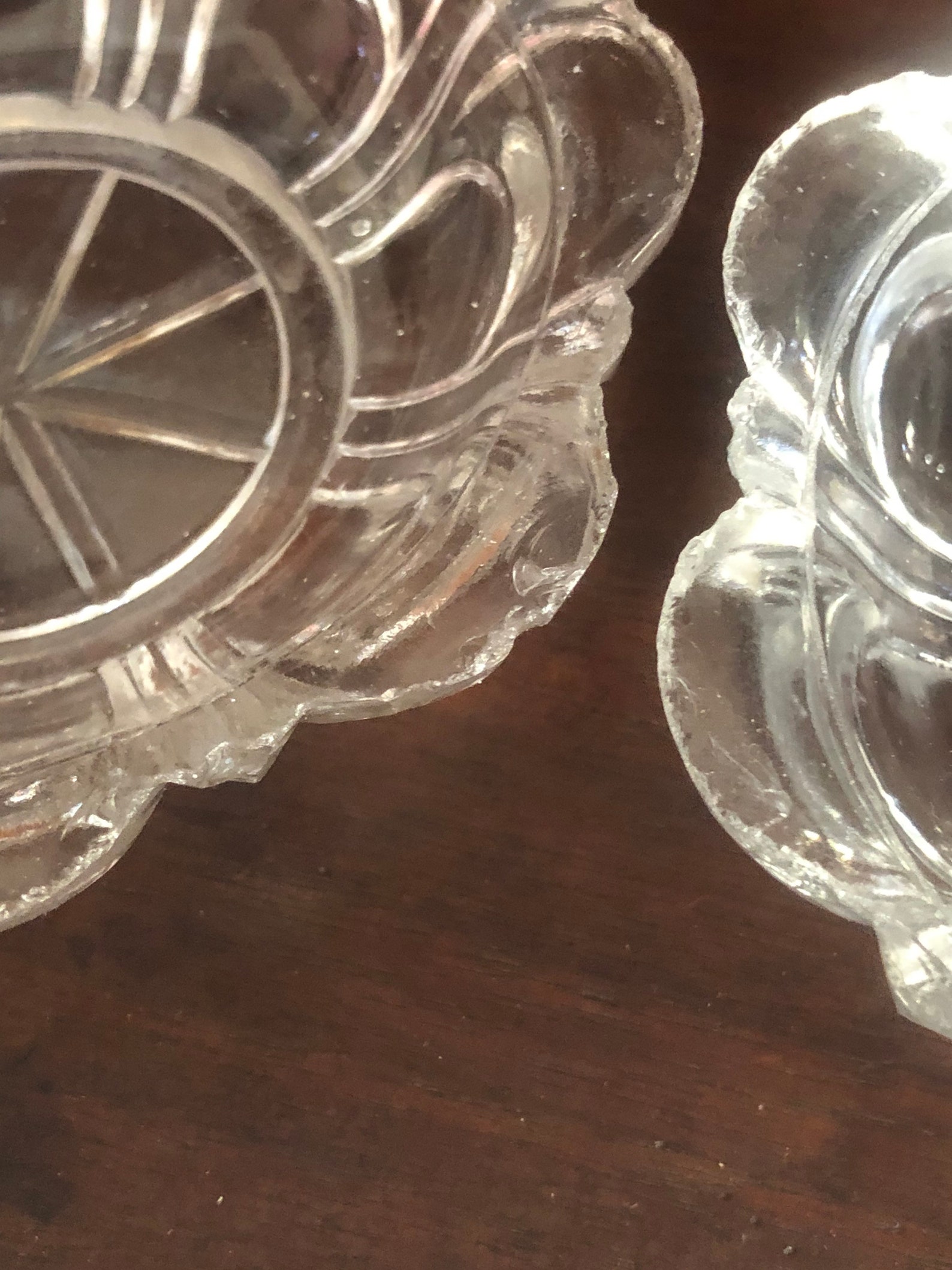 Antique EAPG Glass Dishes, Antique Depression Glass Cup Plates - Etsy