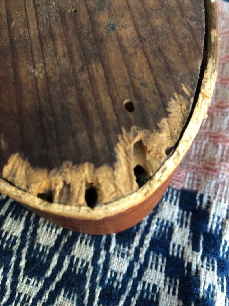 Antique Primitive Wood Butter Box Oval With Laced Fingers - Etsy