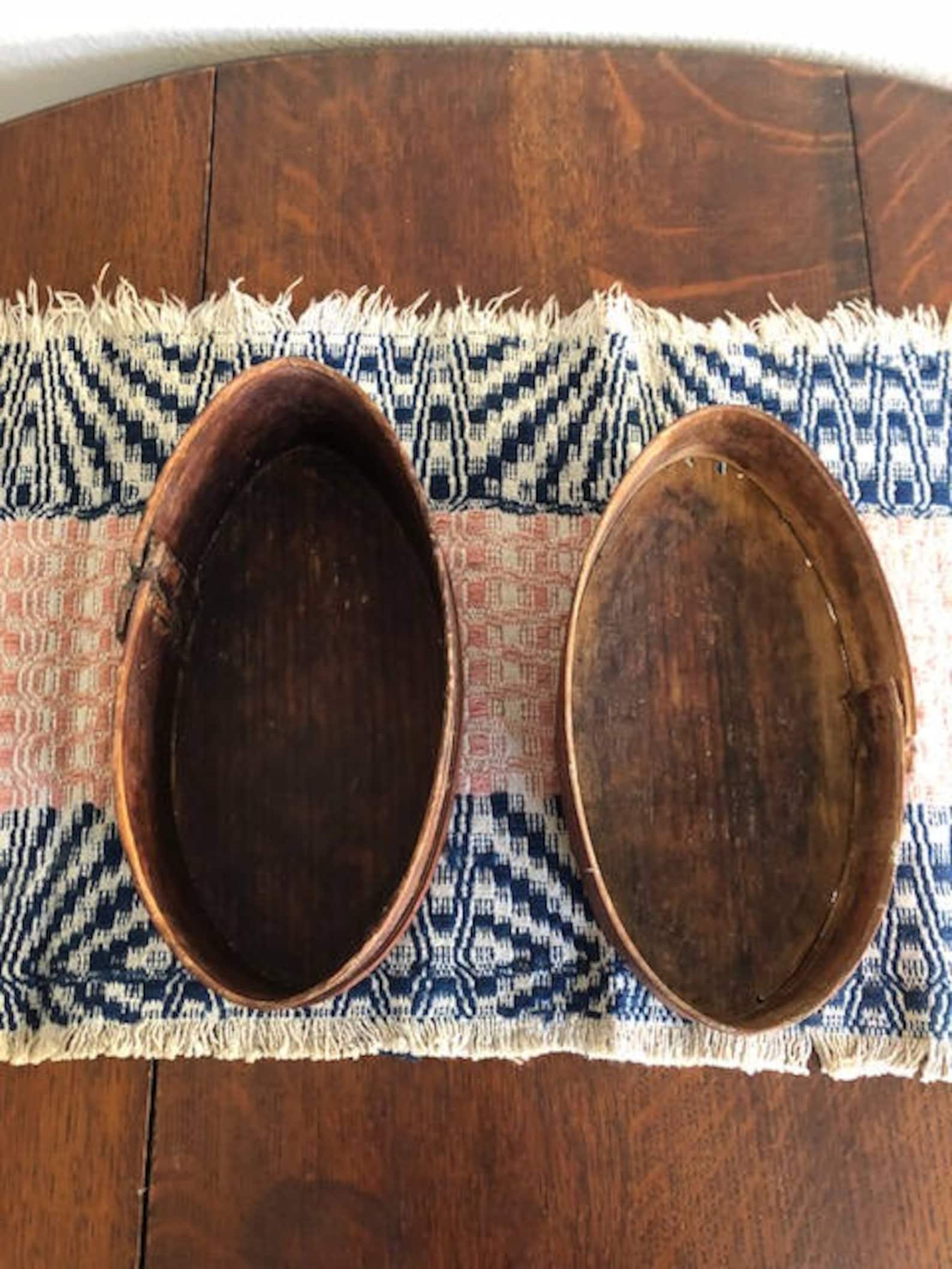 Antique Primitive Wood Butter Box Oval With Laced Fingers - Etsy