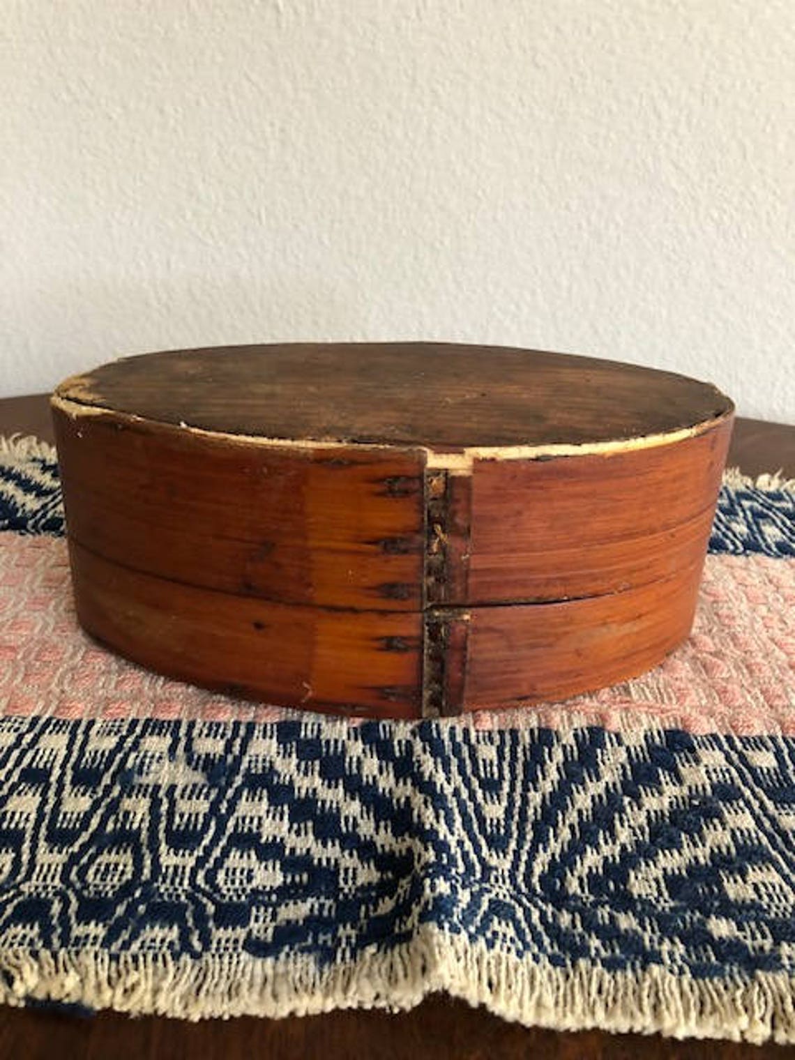 Antique Primitive Wood Butter Box Oval With Laced Fingers - Etsy