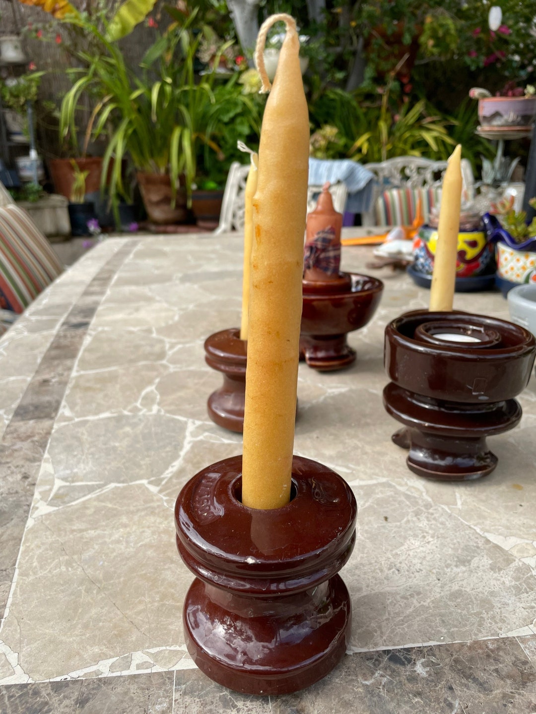 Vintage Brown Glazed Spool Joslyn Insulator, Approximately 3" Tall ...