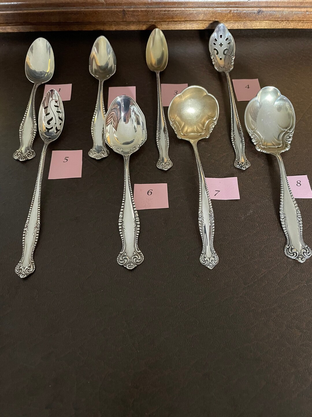 Antique Towle Canterbury Sterling Silver Serving Spoons and Teaspoons ...