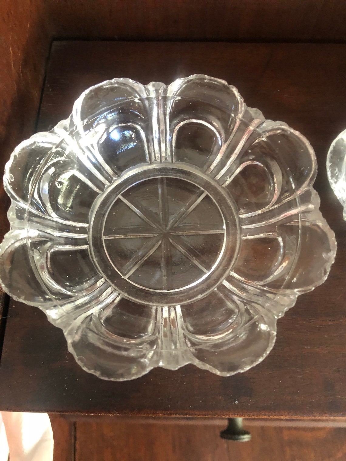Antique EAPG Glass Dishes Antique Depression Glass Cup Plates - Etsy