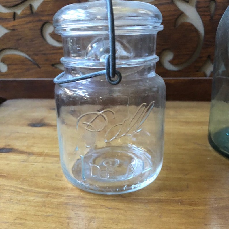 Three Vintage Ball Mason Jars Marked Ball Perfect Mason and Ball Ideal ...