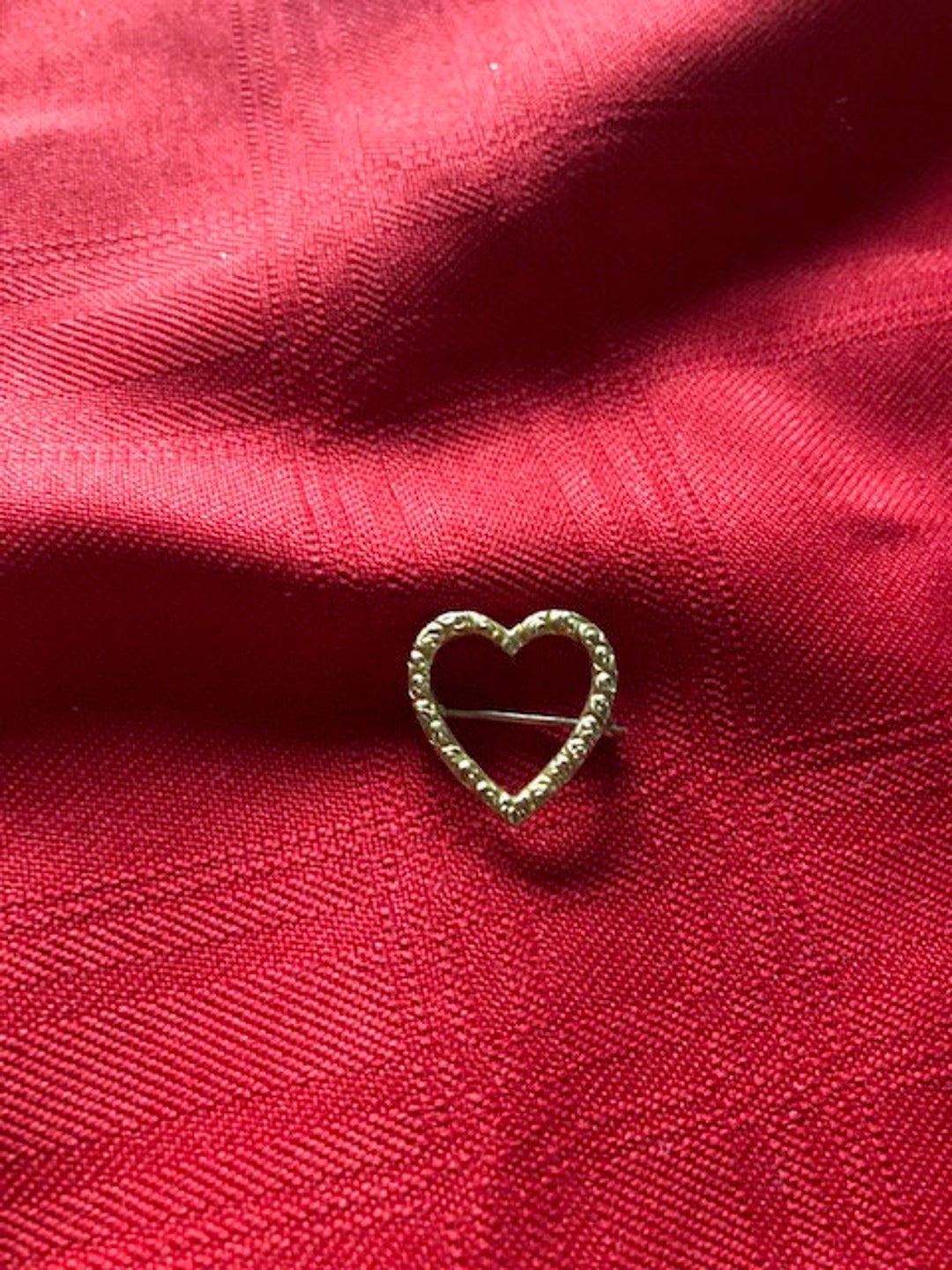 Vintage Valentine's Heart Pin Brooch - Etsy