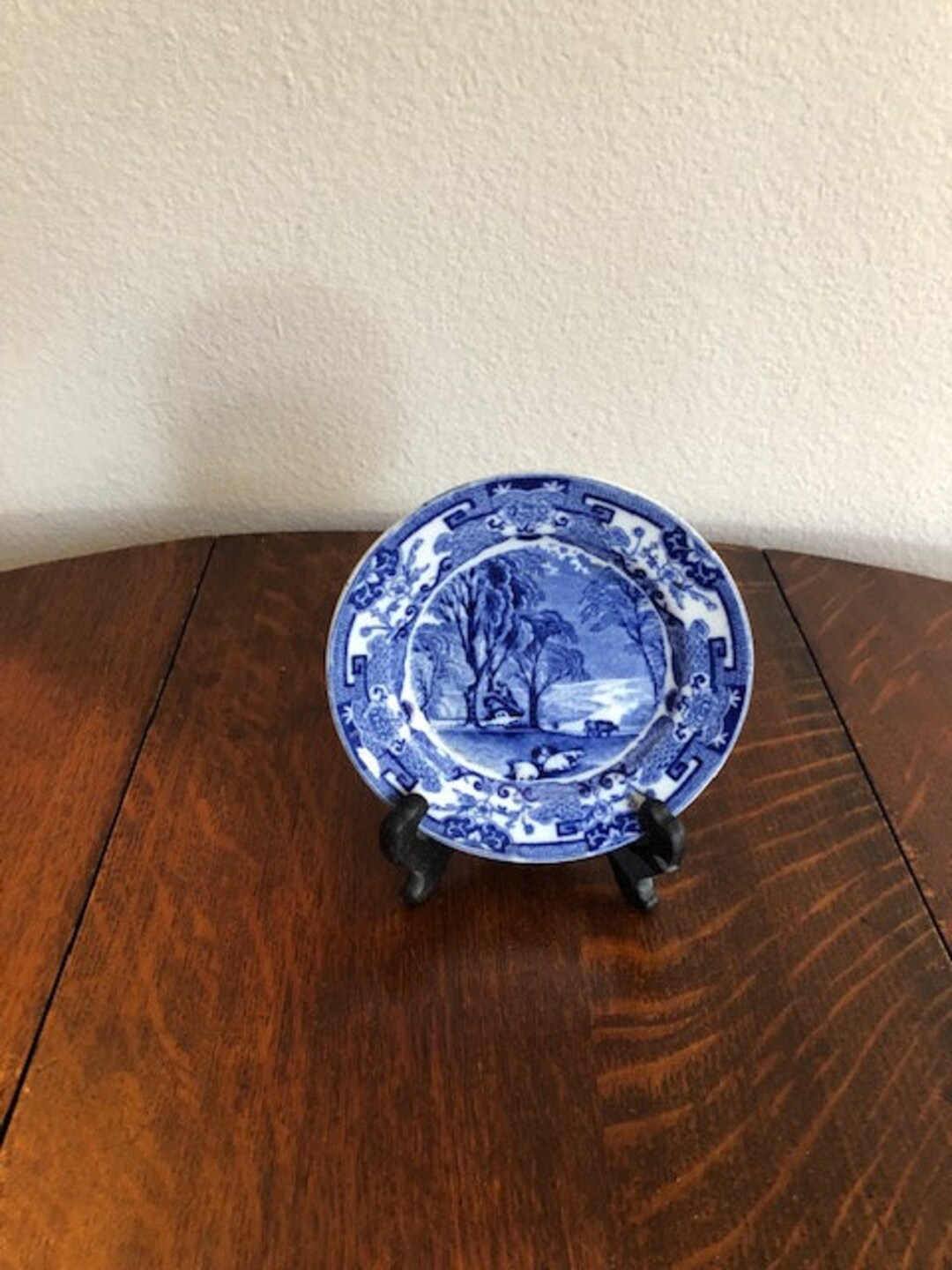 Two Antique Ashworth Brothers Woodland Pattern Transferware Plates, 5 ...