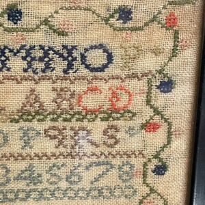 Antique Sampler, Hand Stitched Needlework by Eleanor Emma Crew, at Age ...