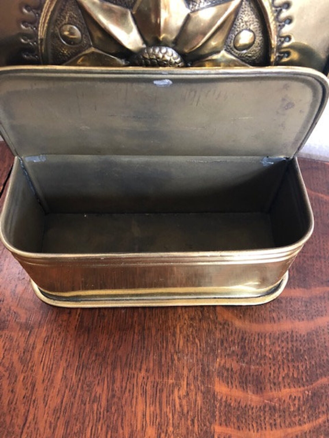 Antique Brass Wall Hanging Match Box Circa 1800 Sun or | Etsy