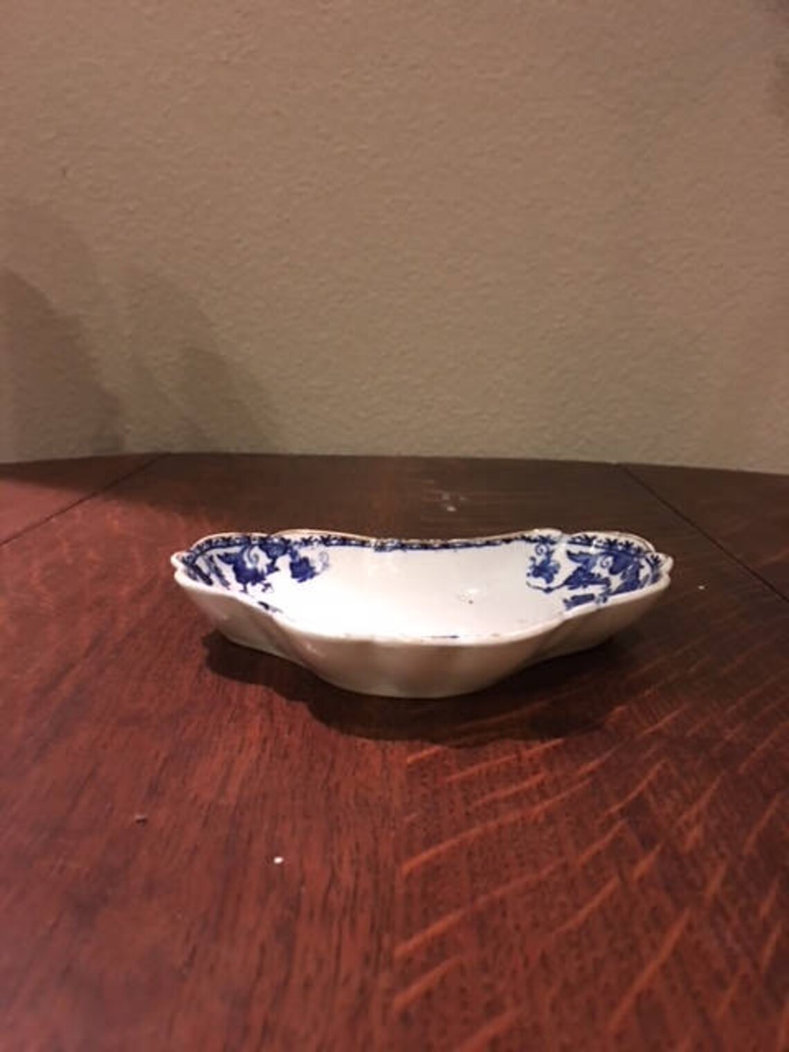 Lovely Bone Dish Loraine Pattern in Blue With Gold Trim - Etsy