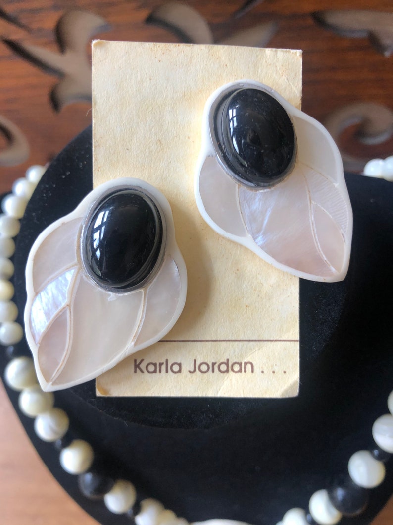 Vintage Karla Jordan Nature Jewelry Set Mother of Pearl and - Etsy