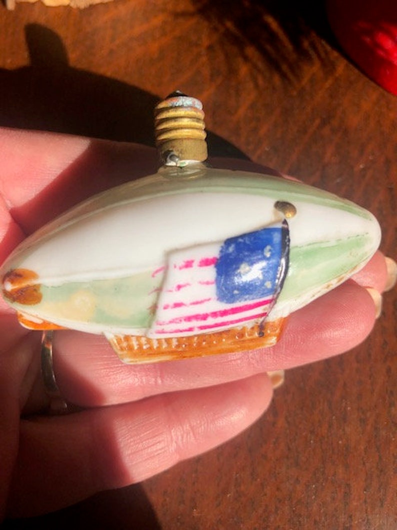 Vintage Zepplin Balloon With American Flag Figural Christmas | Etsy
