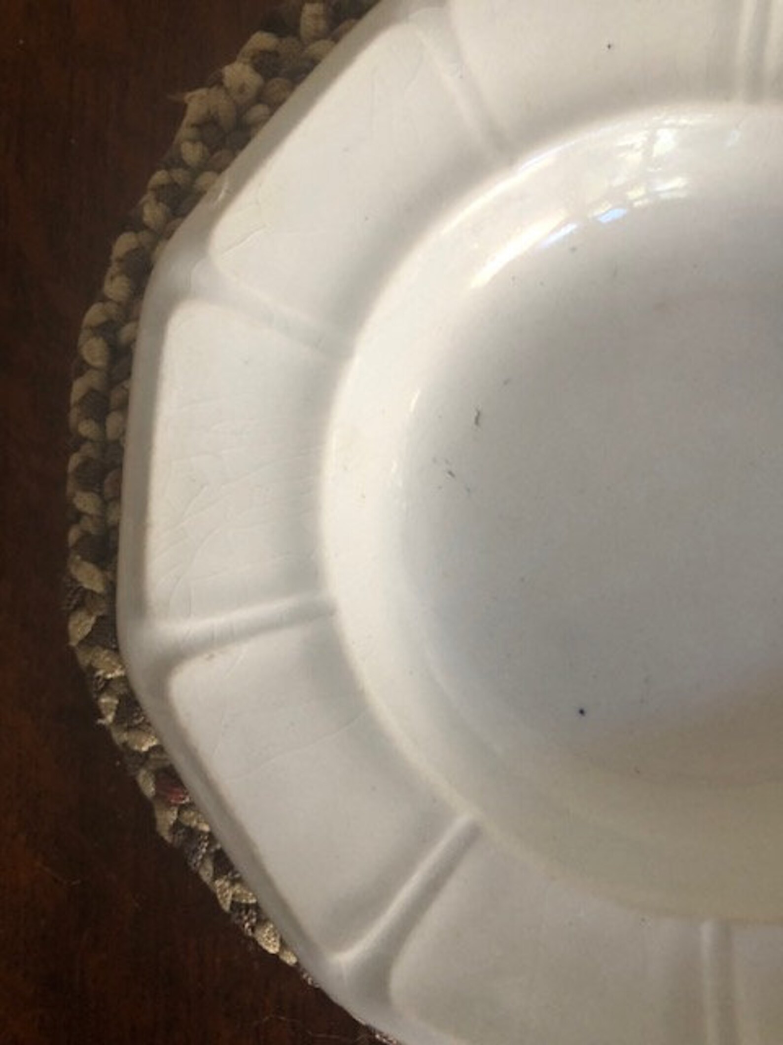 Antique White Ironstone Dish 5.25 Inches Virginia Shape | Etsy