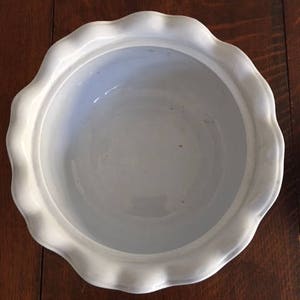 Large Covered Footed White Ironstone Bowl, Marked J Clementson ...