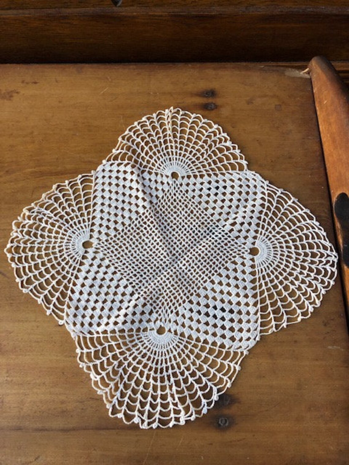 Vintage Handmade Doilies Two Beautiful Table Linens - Etsy