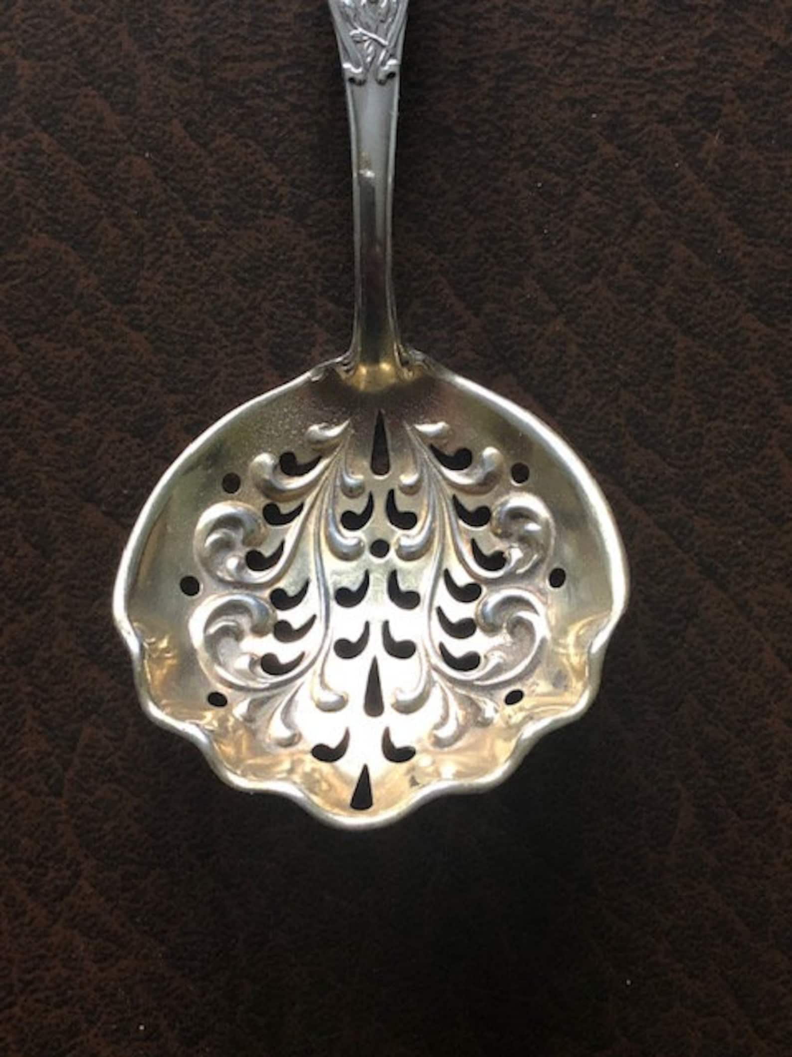 Sterling Silver Into or Bon Bon Spoon, Marked STERLING AT 1902, Iris ...