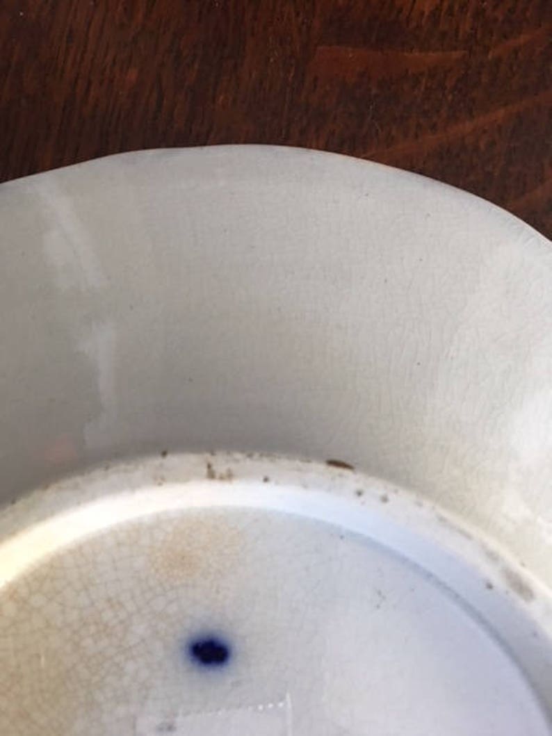 Antique Clews Flow Blue Serving Plate With Handles - Etsy