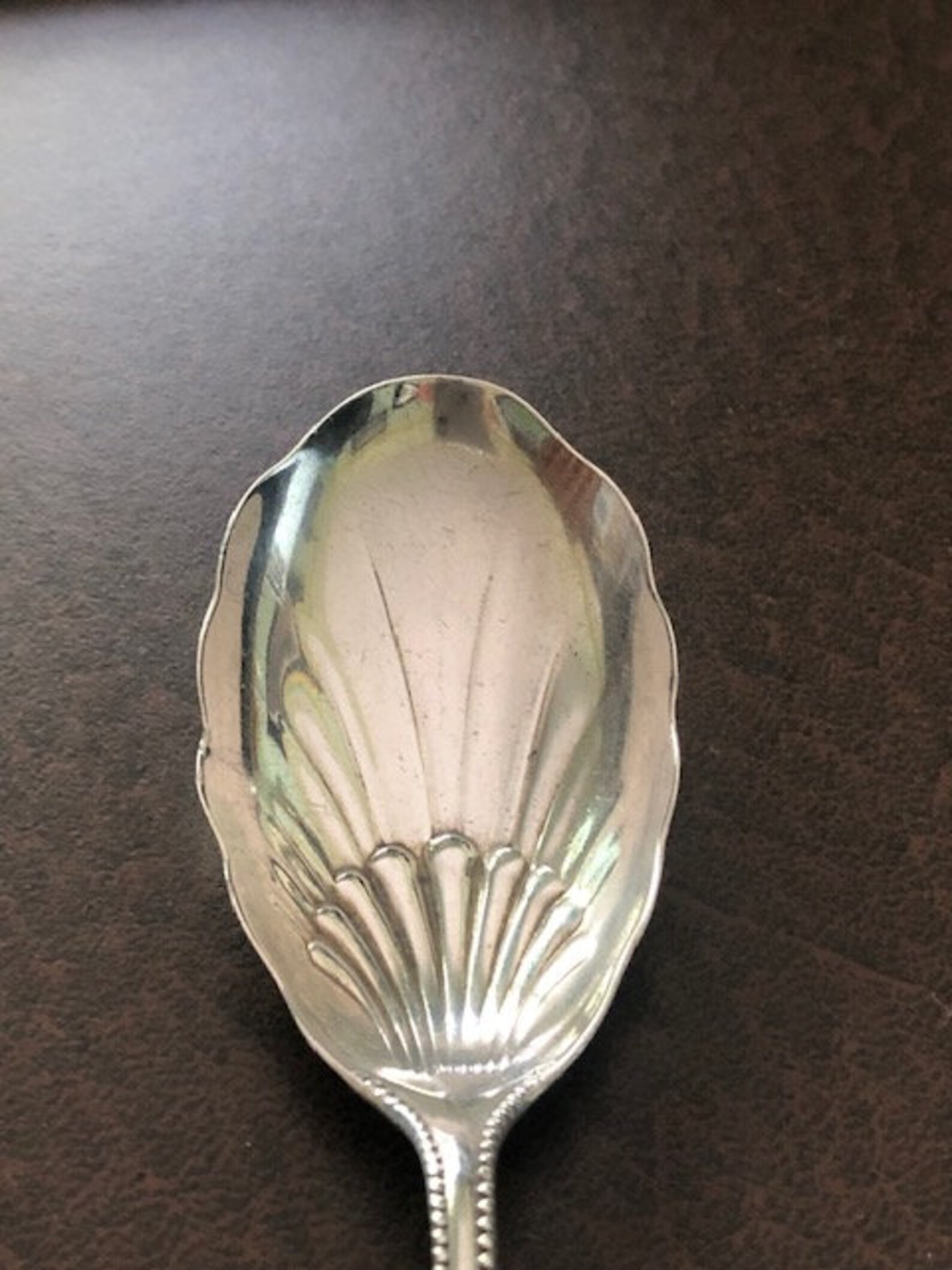 Antique Sterling Silver Sugar Shell, Lancaster Rose Pattern, Gorham ...