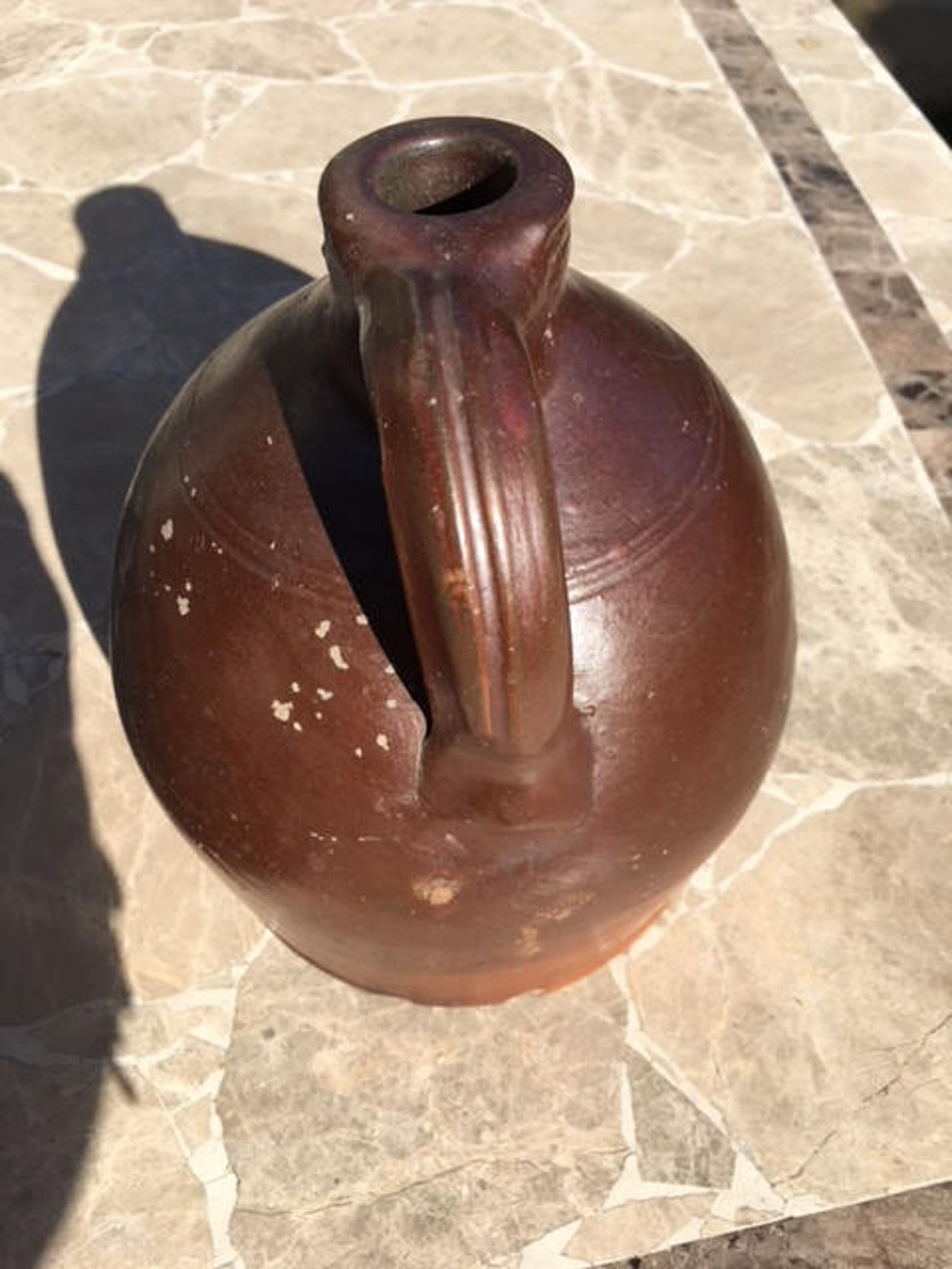 Very Rare Antique Salt Glazed Jug, Hannah Pottery, Oregon Turn of the ...