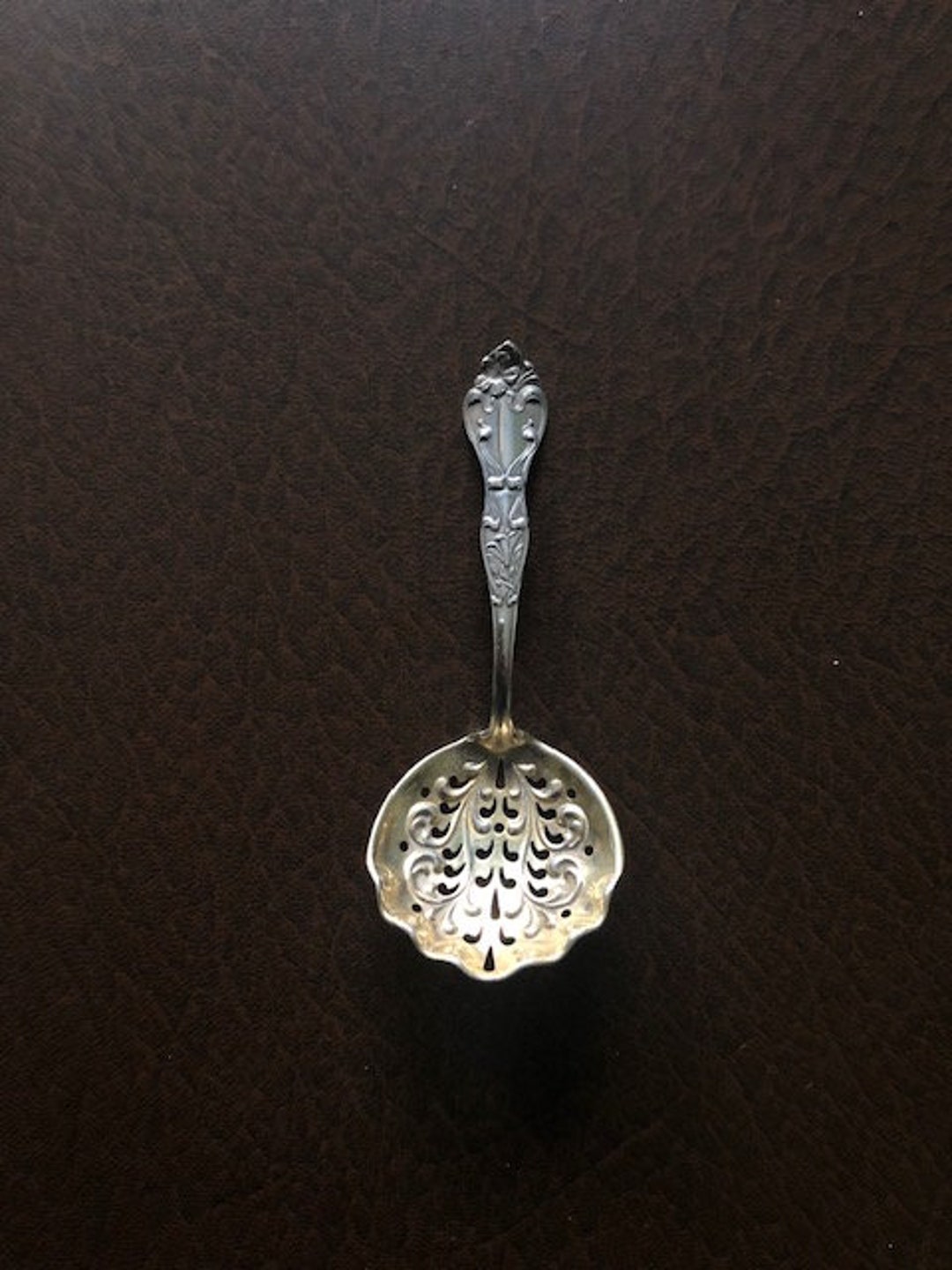 Sterling Silver Into or Bon Bon Spoon, Marked STERLING AT 1902, Iris ...