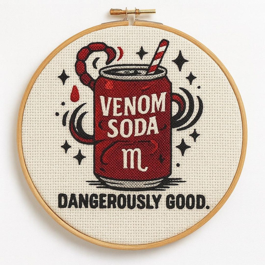 Scorpio Zodiac Cross Stitch Pattern | Venom Soda Embroidery PDF ...
