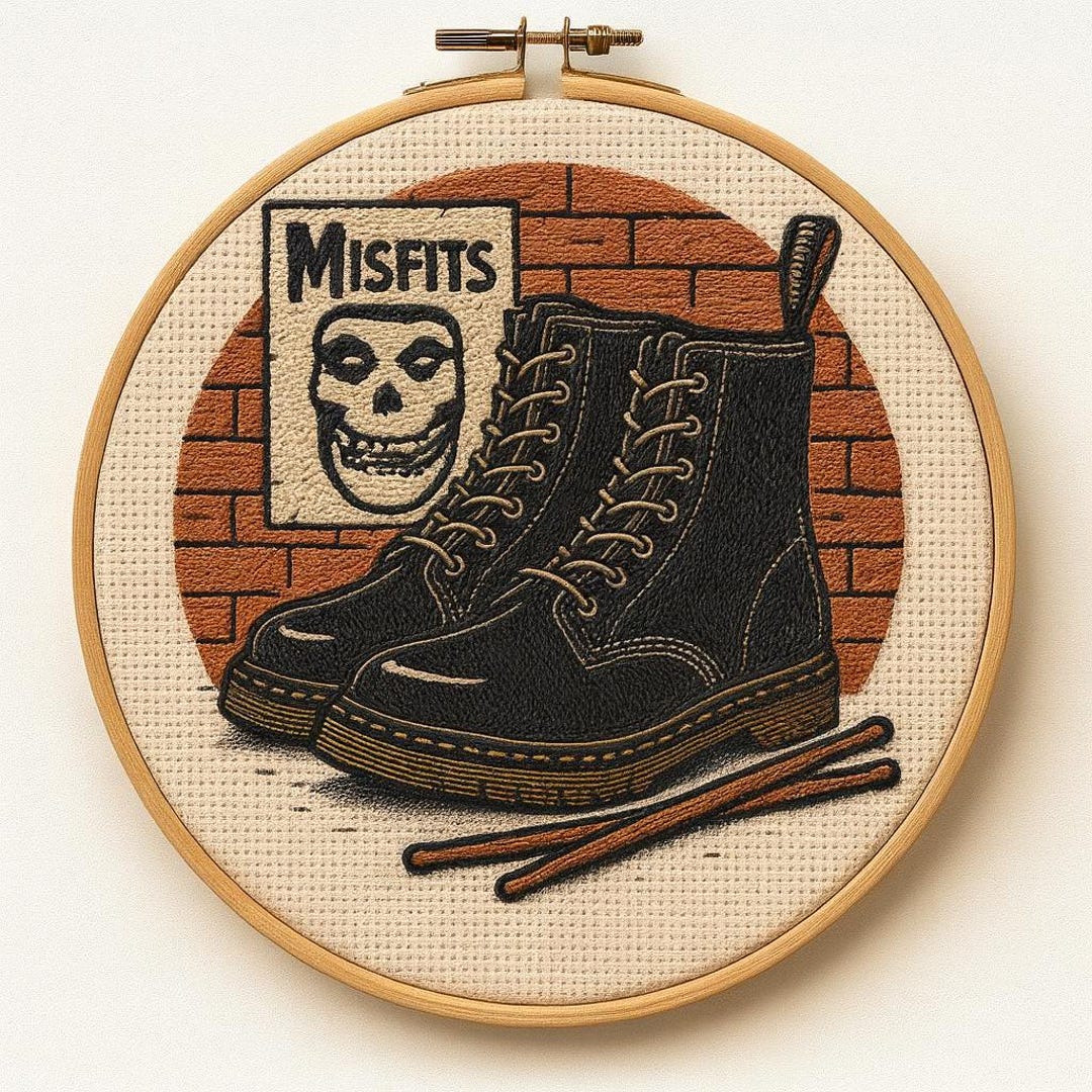 Punk Rock Cross Stitch Pattern | Misfits | Doc Martens Boots ...