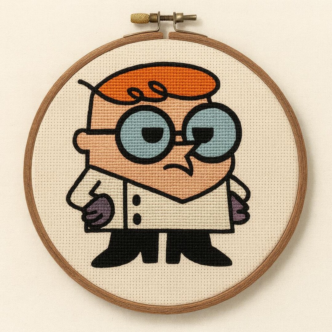 Dexter’s Laboratory Cross Stitch Pattern | 90s Cartoon Geeky Scientist ...