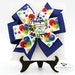 Autism Awareness Stacked Pinwheel Bow Puzzle Piece Hearts on White ...