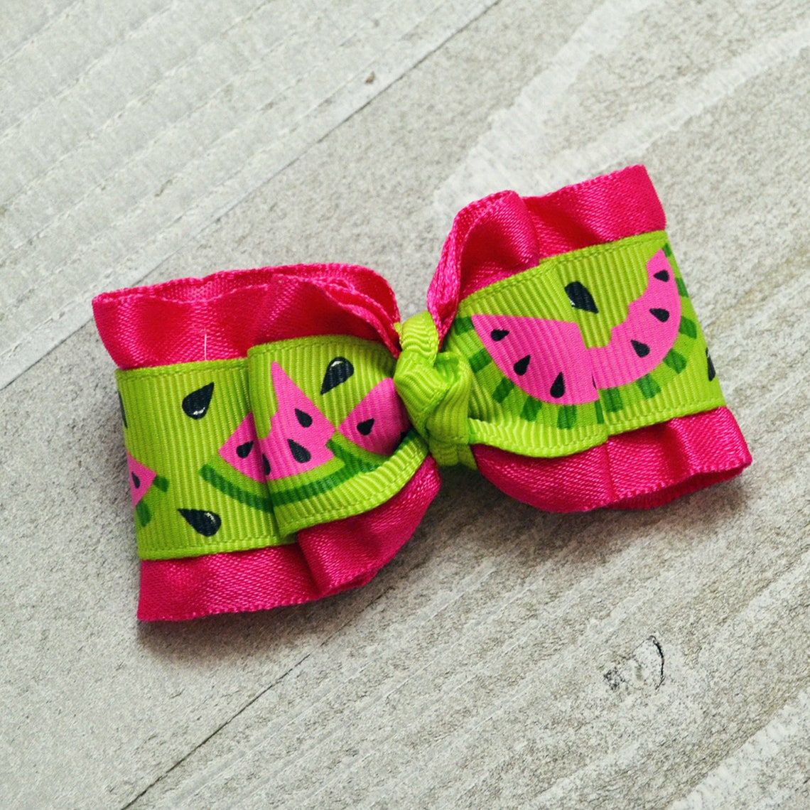 Watermelon Hair Bow Summertime Party Bow for Babies to Big | Etsy