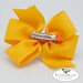 Grilled Cheese Bow Yellow and White Printed Ribbon Resin Grilled Cheese ...