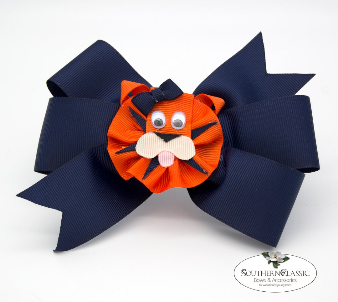 Tiger Ribbon Sculpture Hair Bow: Game Day Fan Bow - Etsy