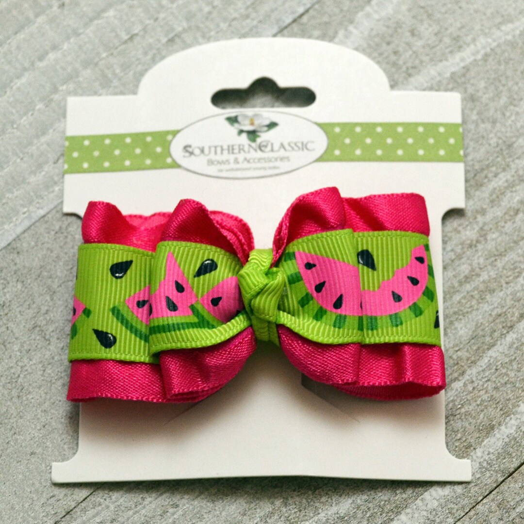 Watermelon Hair Bow Summertime Party Bow for Babies to Big - Etsy