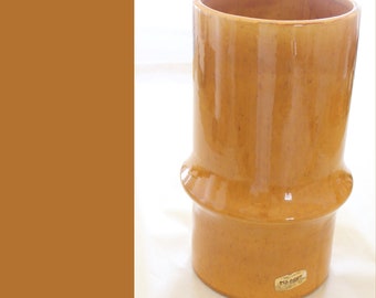 Mustard Yellow Pottery Vase - Etsy