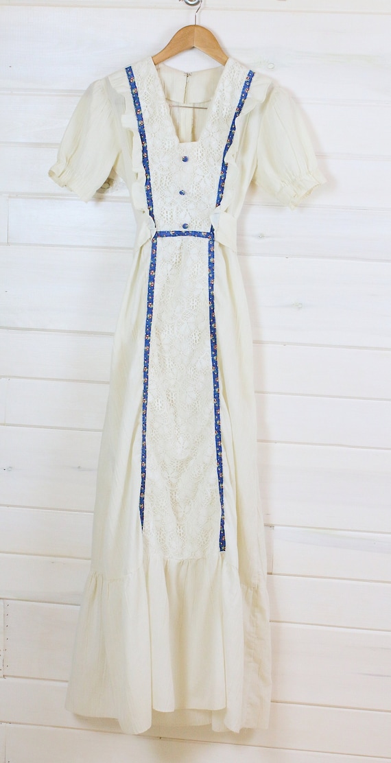 70s PRAIRIE DRESS | JC Penney, cottage core, cotton, … - Gem